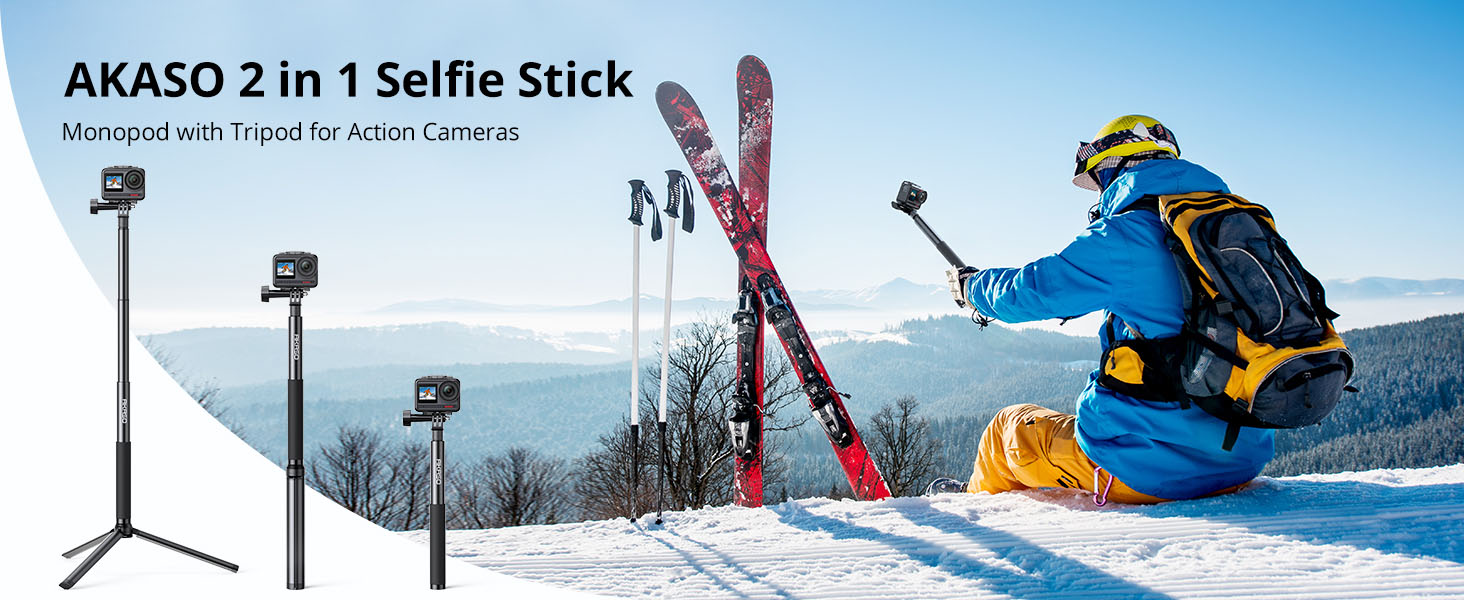 AKASO 1.2m Selfie Stick Tripod